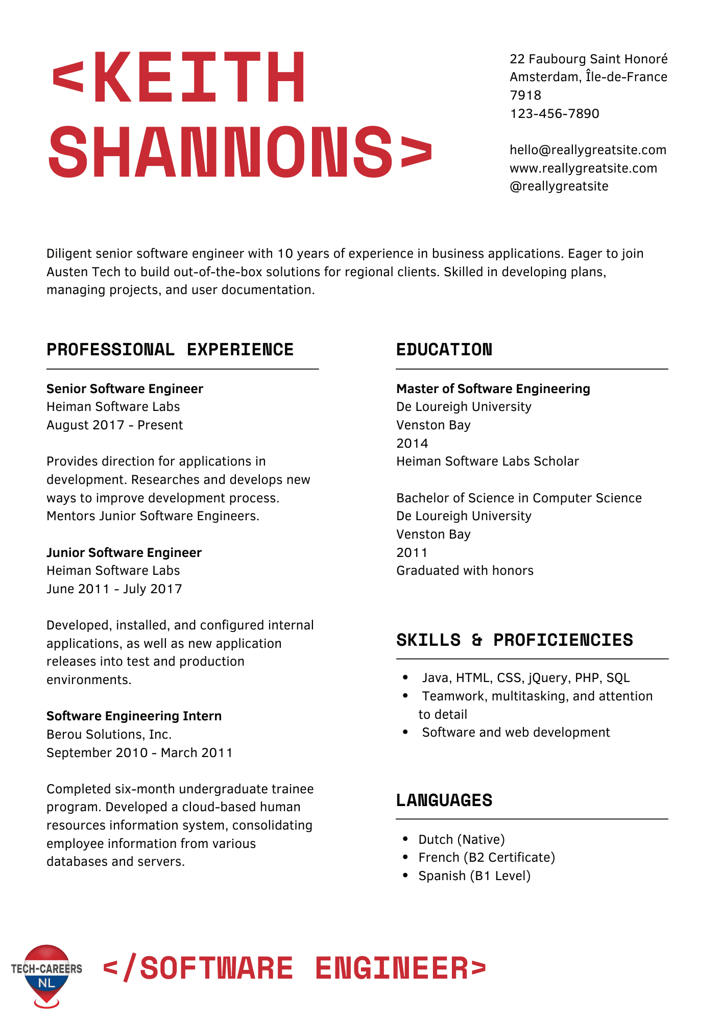 Crafting a Top Tech CV for the Netherlands - Tips & Templates